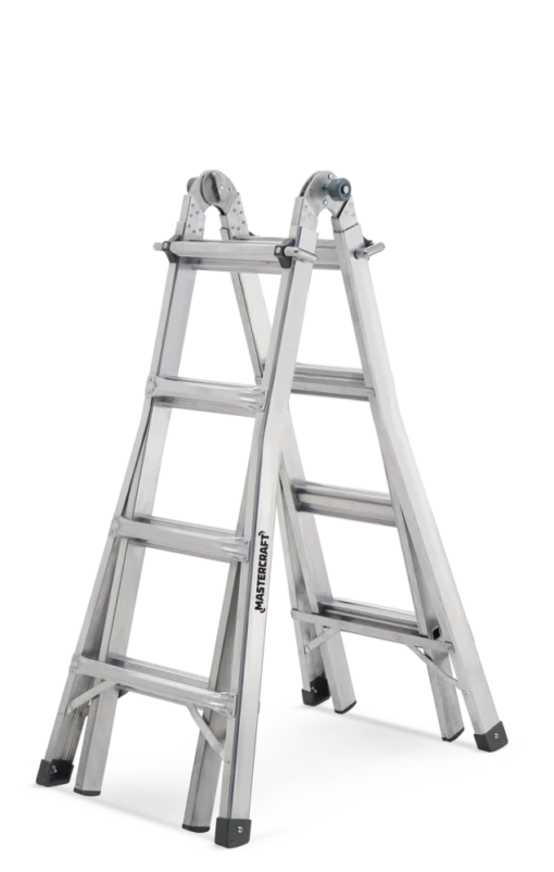 Mastercraft CSA Grade 1 Aluminum Multi-Task Ladder, 17-ft, 250-lb ...